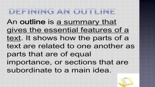 creating an outline for sebior high schoolpptx | PPT