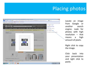 Creating a photo essay | PPT