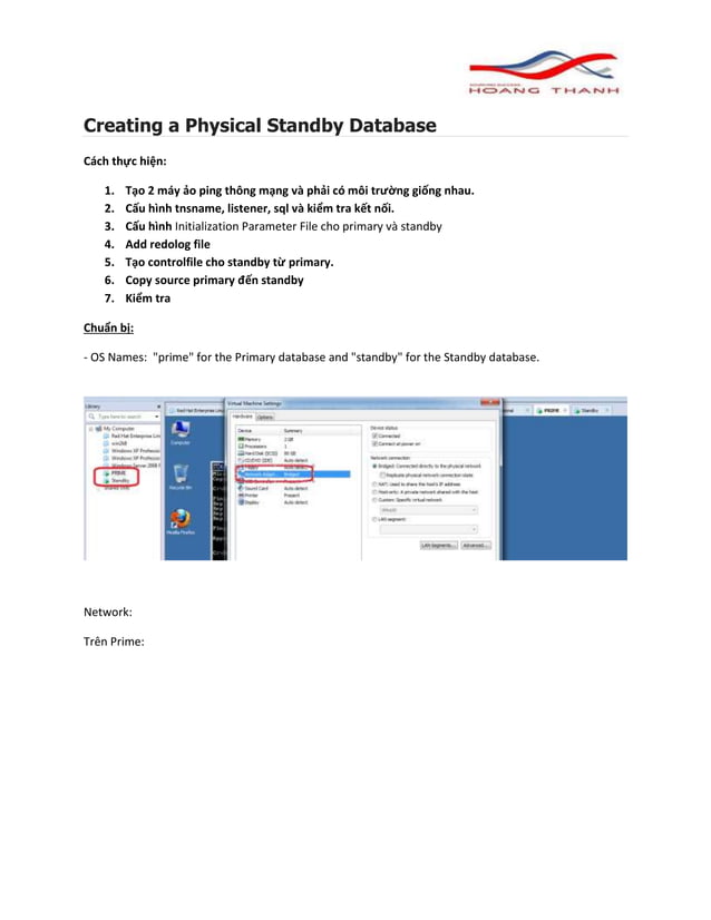 Creating a physical standby database 11g on windows | DOCX | Databases | Computer Software and ...