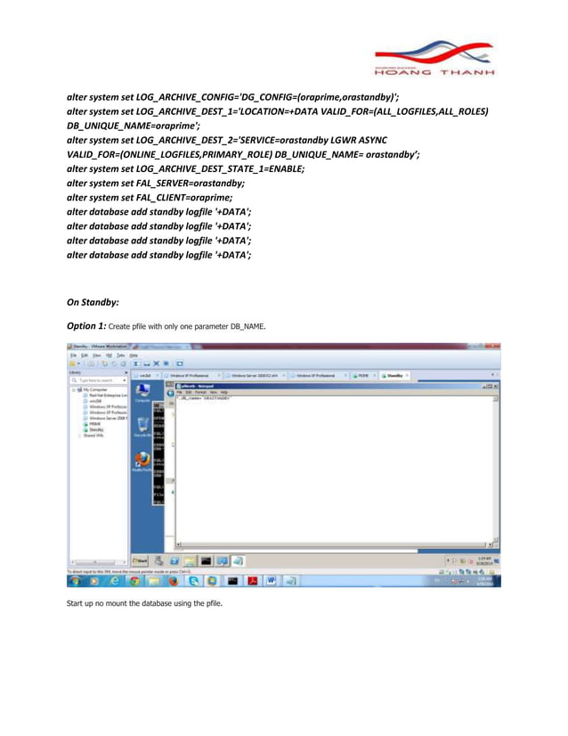 Creating a physical standby database 11g on windows | DOCX | Databases | Computer Software and ...