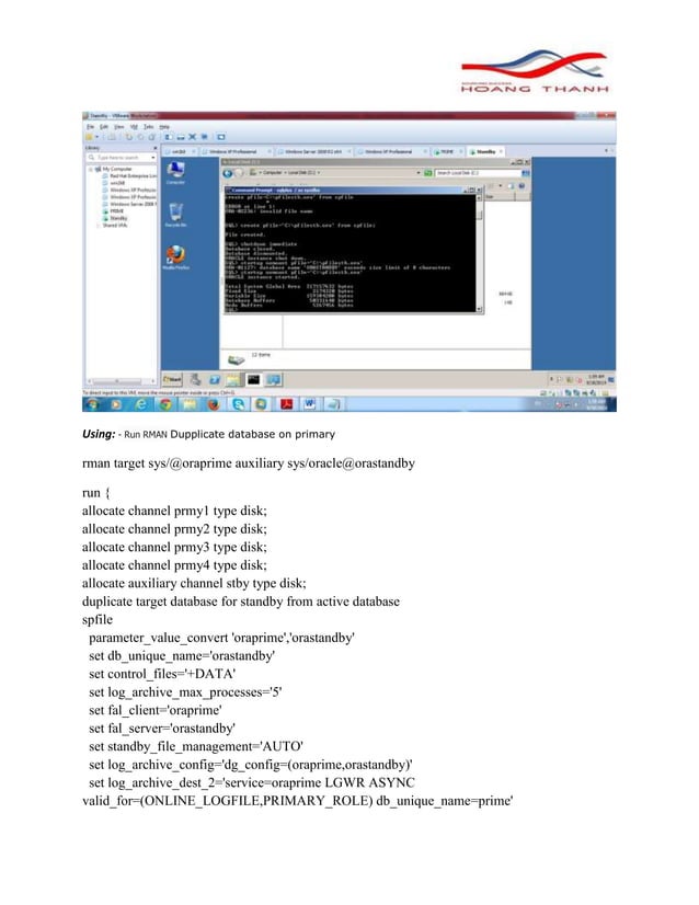 Creating a physical standby database 11g on windows | DOCX | Databases | Computer Software and ...
