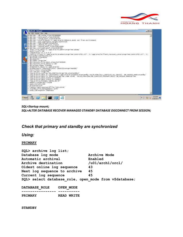 Creating a physical standby database 11g on windows | DOCX | Databases | Computer Software and ...