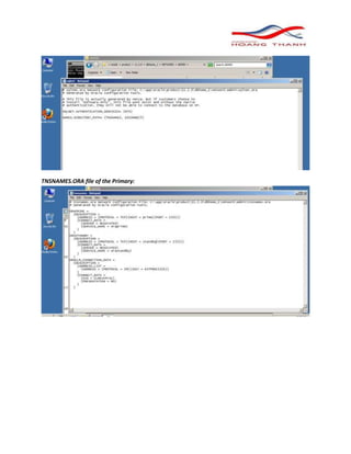 Creating a physical standby database 11g on windows | DOCX