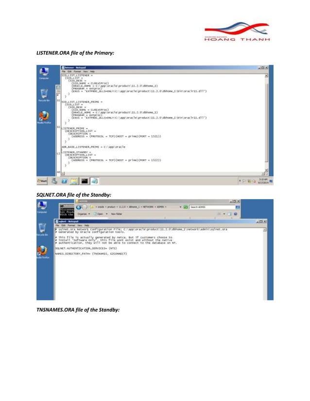 Creating a physical standby database 11g on windows | DOCX | Databases | Computer Software and ...
