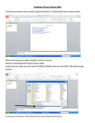 Creating a picture source slide for animoto | PDF