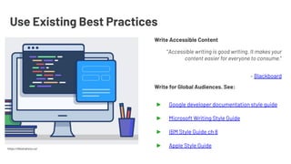 Creating API documentation for international communities | PPT