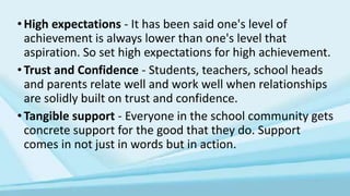 creating a positive school culture (The school, community and the ...