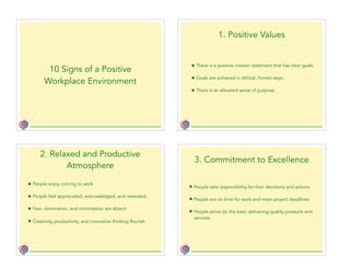 Creating a positive workplace culture | PDF