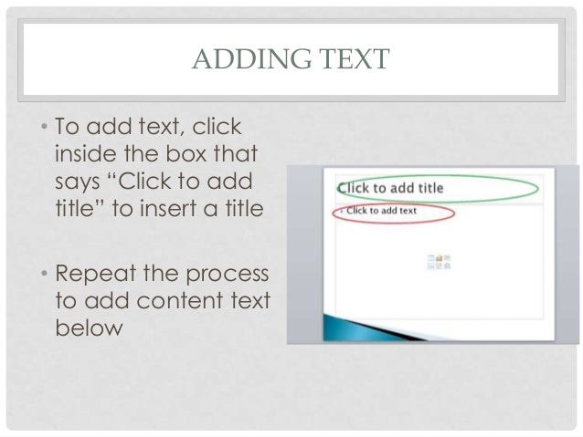 Creating a powerpoint presentation