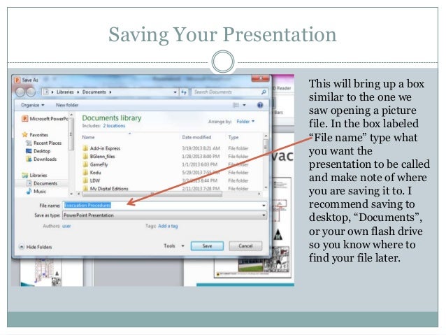 Creating a power point presentation