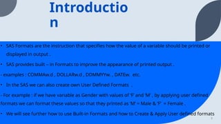 Creating applying formats in SAS on data.pptx