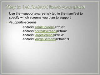 Creating apps that work on all screen sizes | PPTX