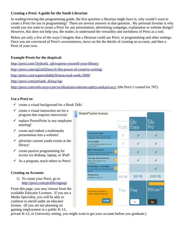 Creating a prezi handout | PDF
