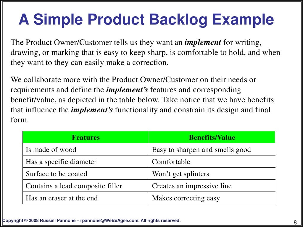 Creating A Product Backlog