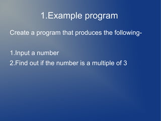 Creating a program from flowchart | PPT