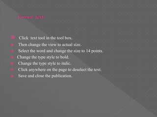 To Creating a publication | PPTX