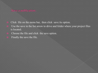 To Creating a publication | PPTX