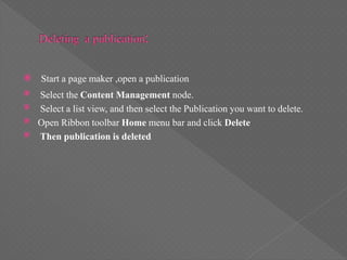 To Creating a publication | PPTX