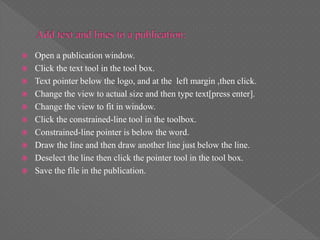 To Creating a publication | PPTX