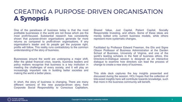 Creating a Purpose-Driven Organisation | PDF