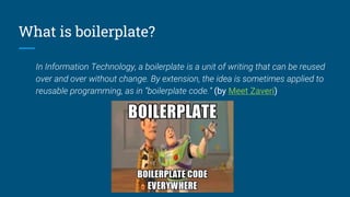 Creating a reasonable project boilerplate | PPTX | Web Development ...