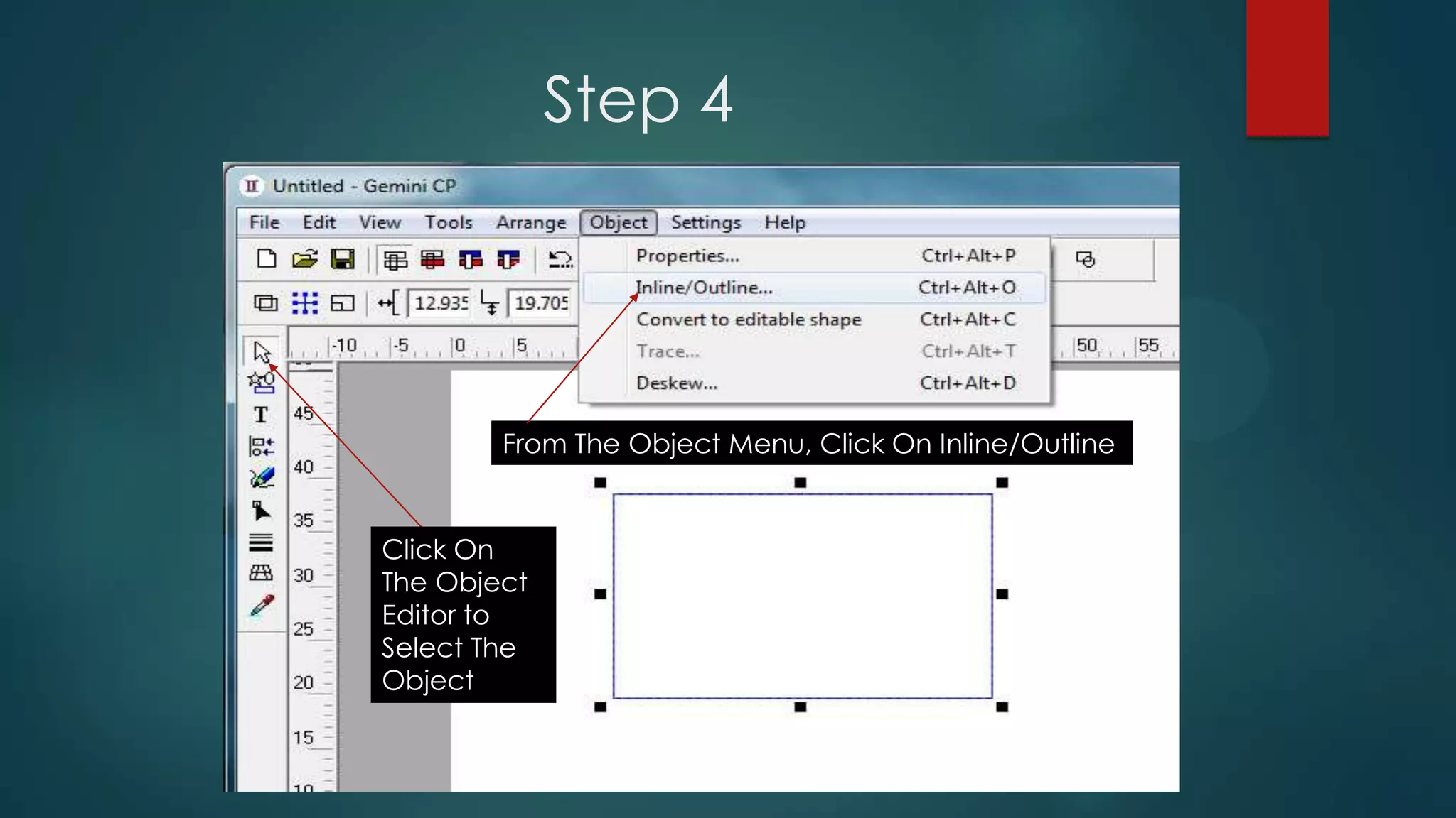 Creating a rectangle with a border using geminicp | PPT