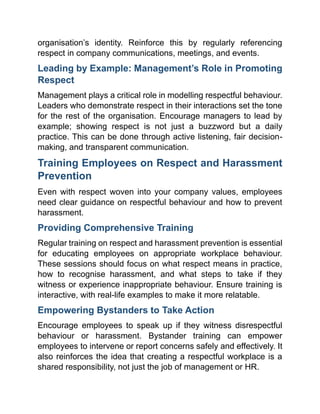 Creating a Respectful Workplace - How to Prevent Harassment by ...