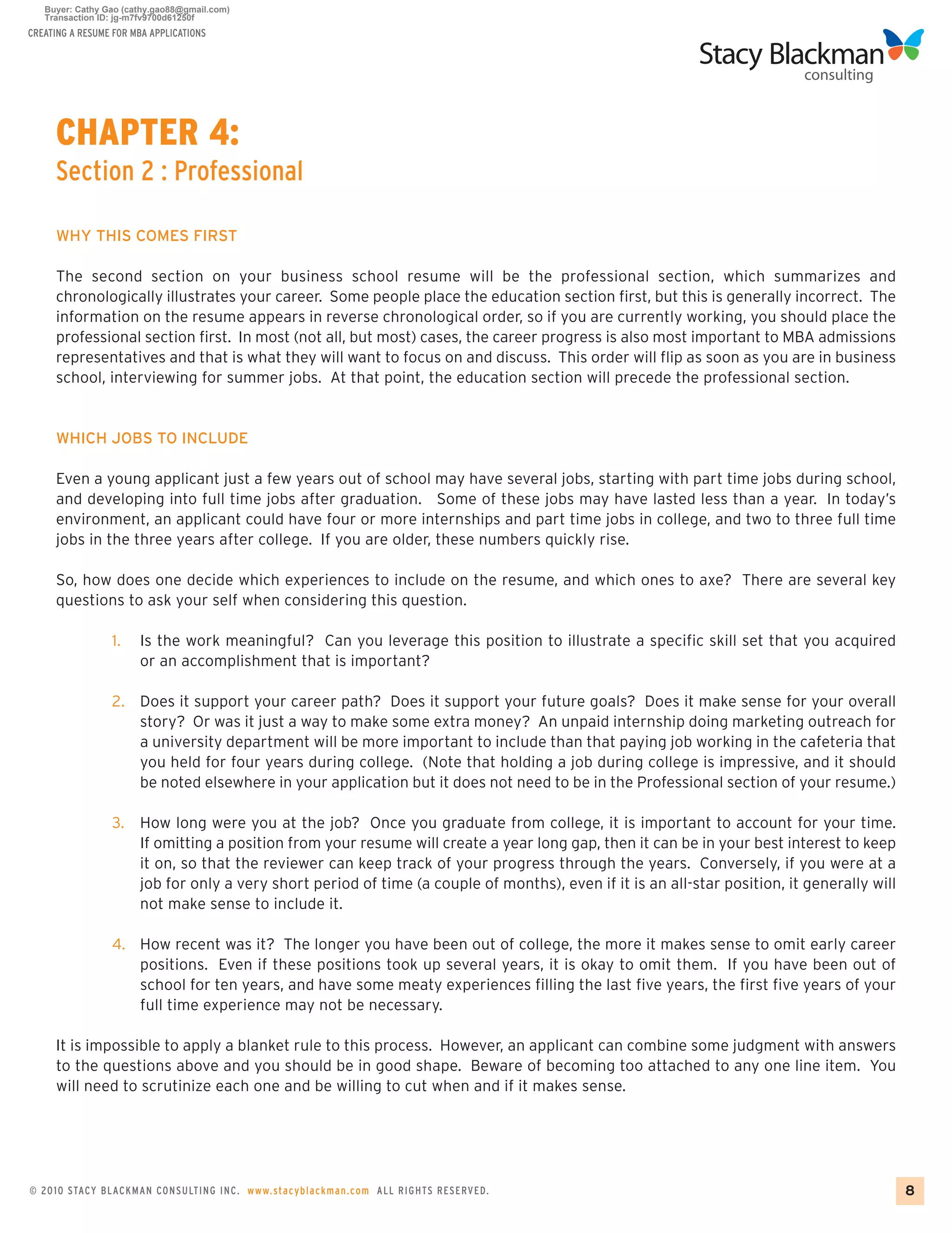 Creating a resume_for_mba_applications | PDF