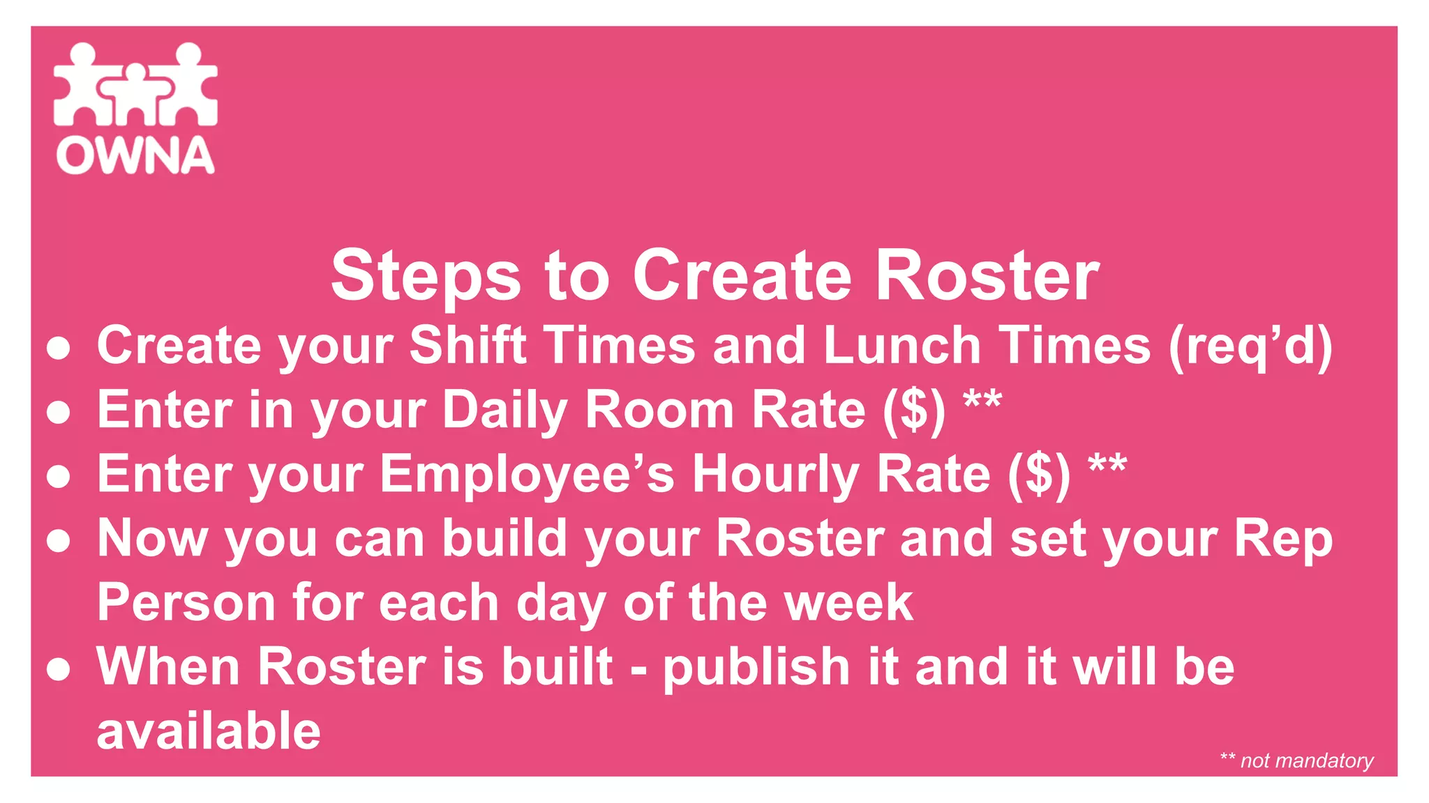 Creating a Roster | PPT