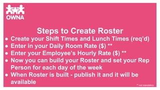 Creating a Roster | PPT