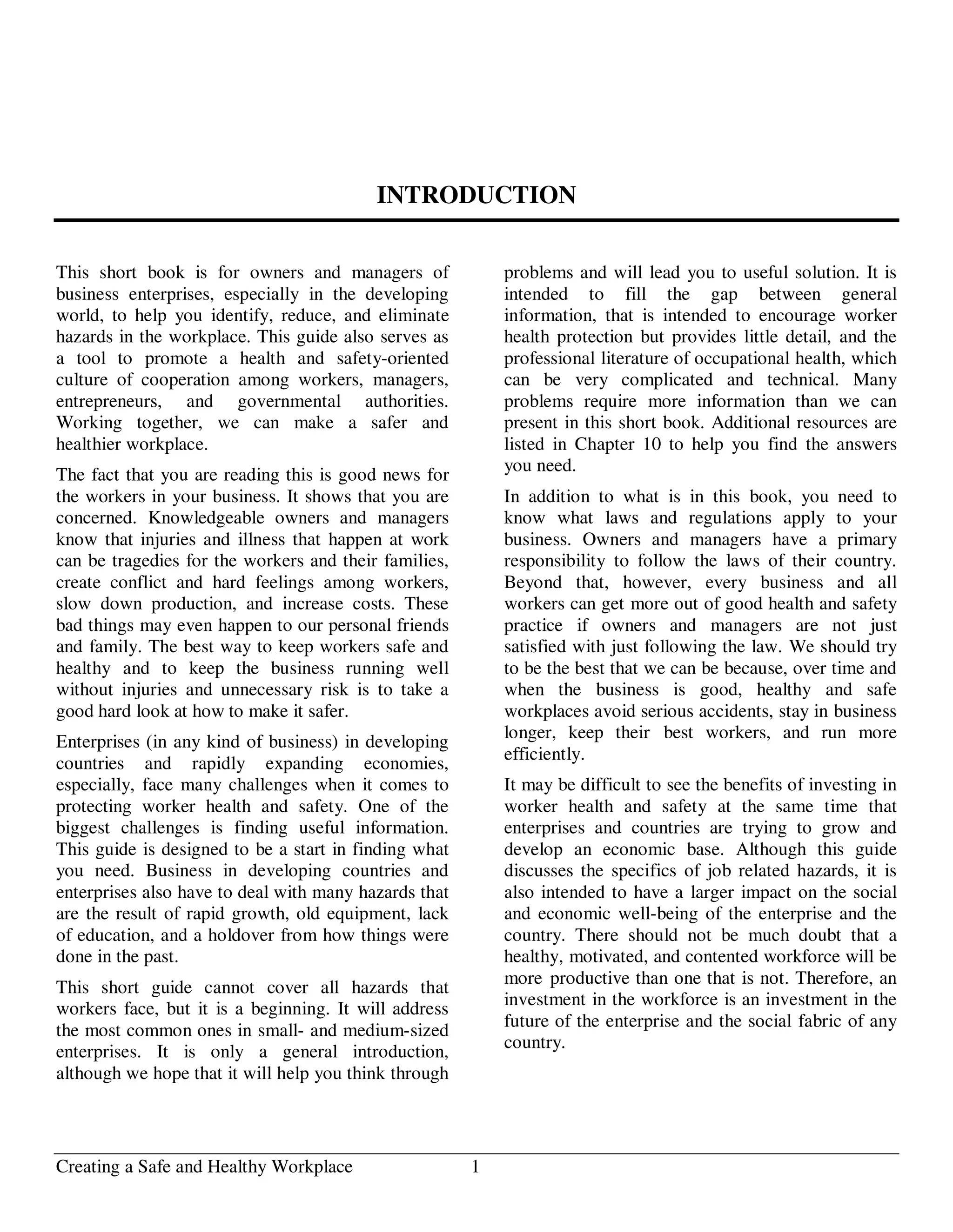 Creating a Safe and Healthy Workplace - OHS Guide | PDF