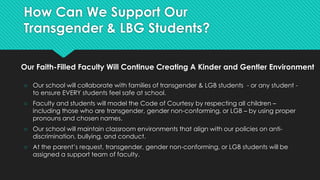 Creating a safe school environment for transgender students | PPTX