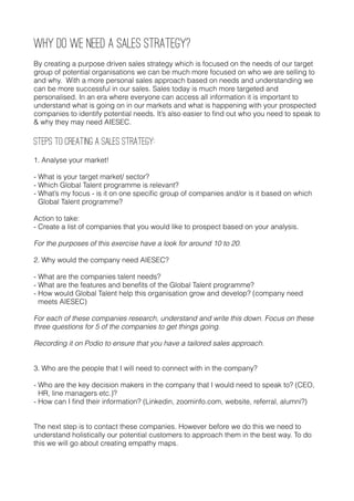 Creating a sales strategy | PDF | Sales | Business