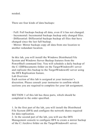 Creating a Scheduled Backup and Replicating System Folders Introduct.docx