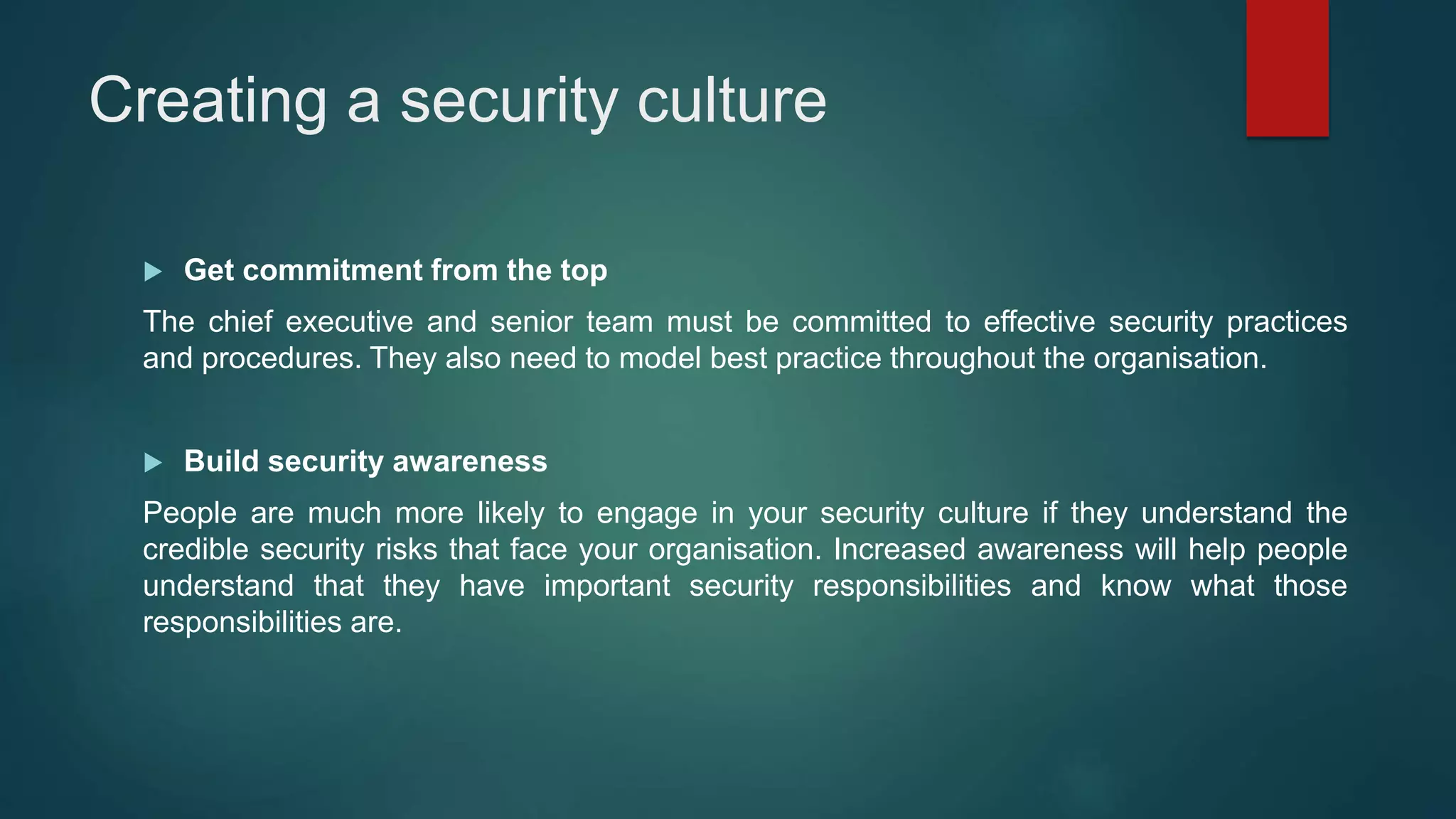 Creating a security culture 4 | PPSX