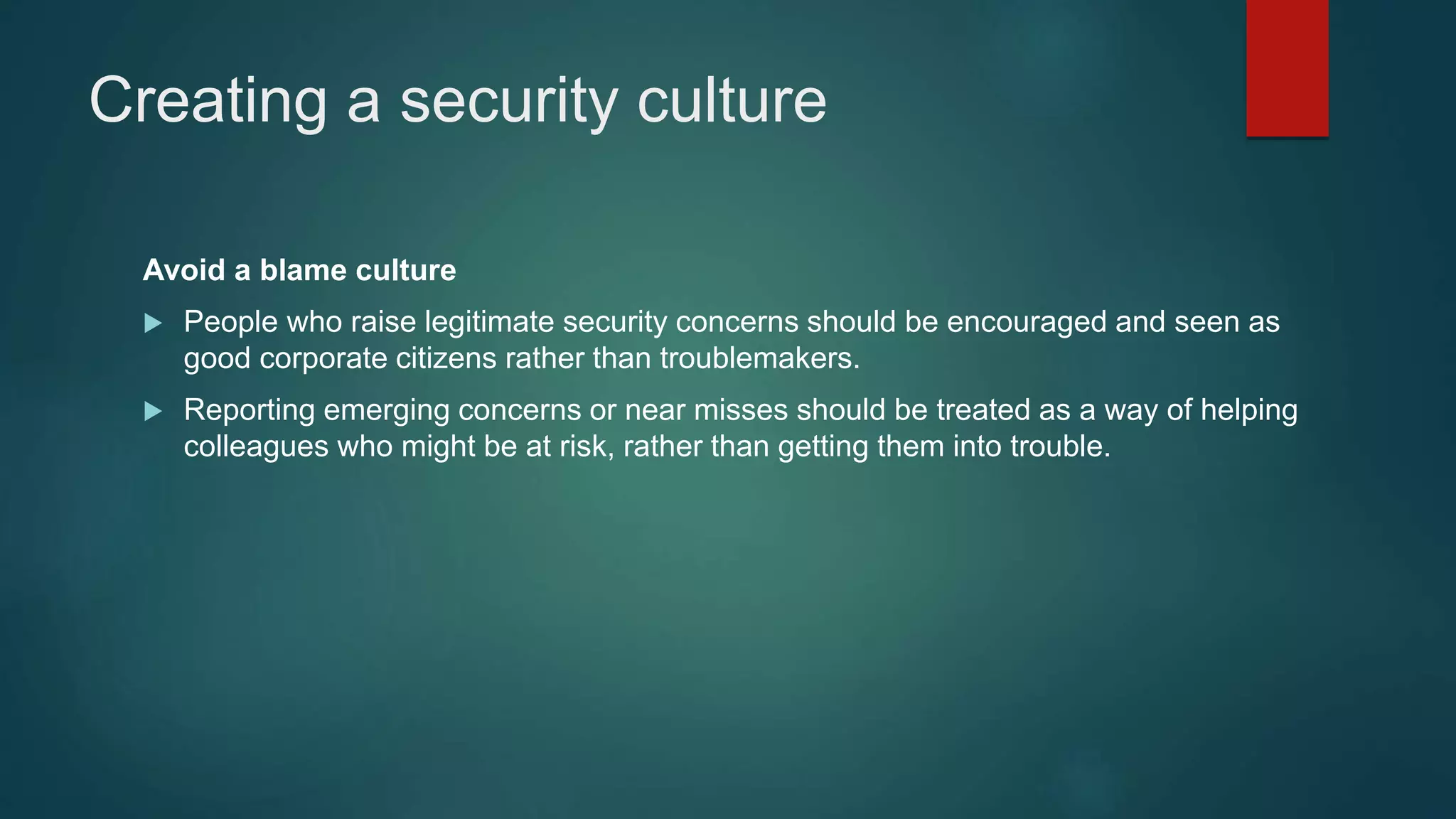 Creating a security culture 4 | PPSX