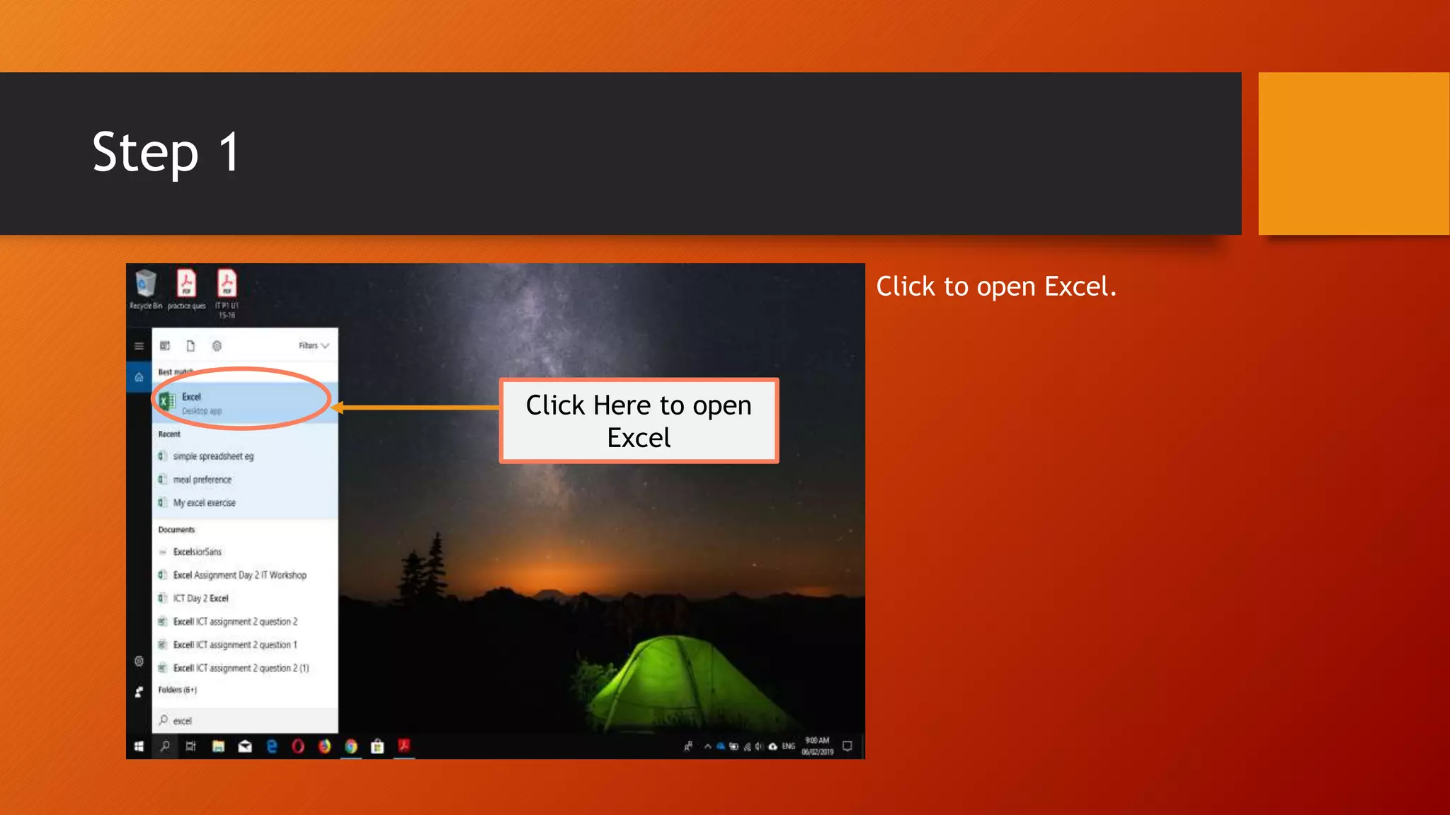 Creating a simple spreadsheet | PPT