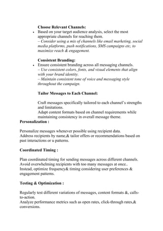 Creating a Strong Messaging Campaign Across Multiple Channels.docx