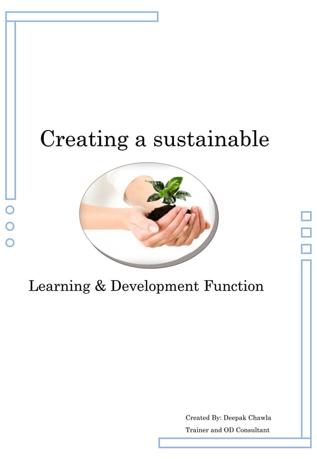Creating a sustainable learning & development function v2 | PDF