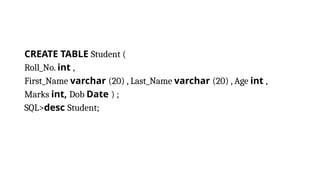 Creating a table for Student with 5 attributes.pptx
