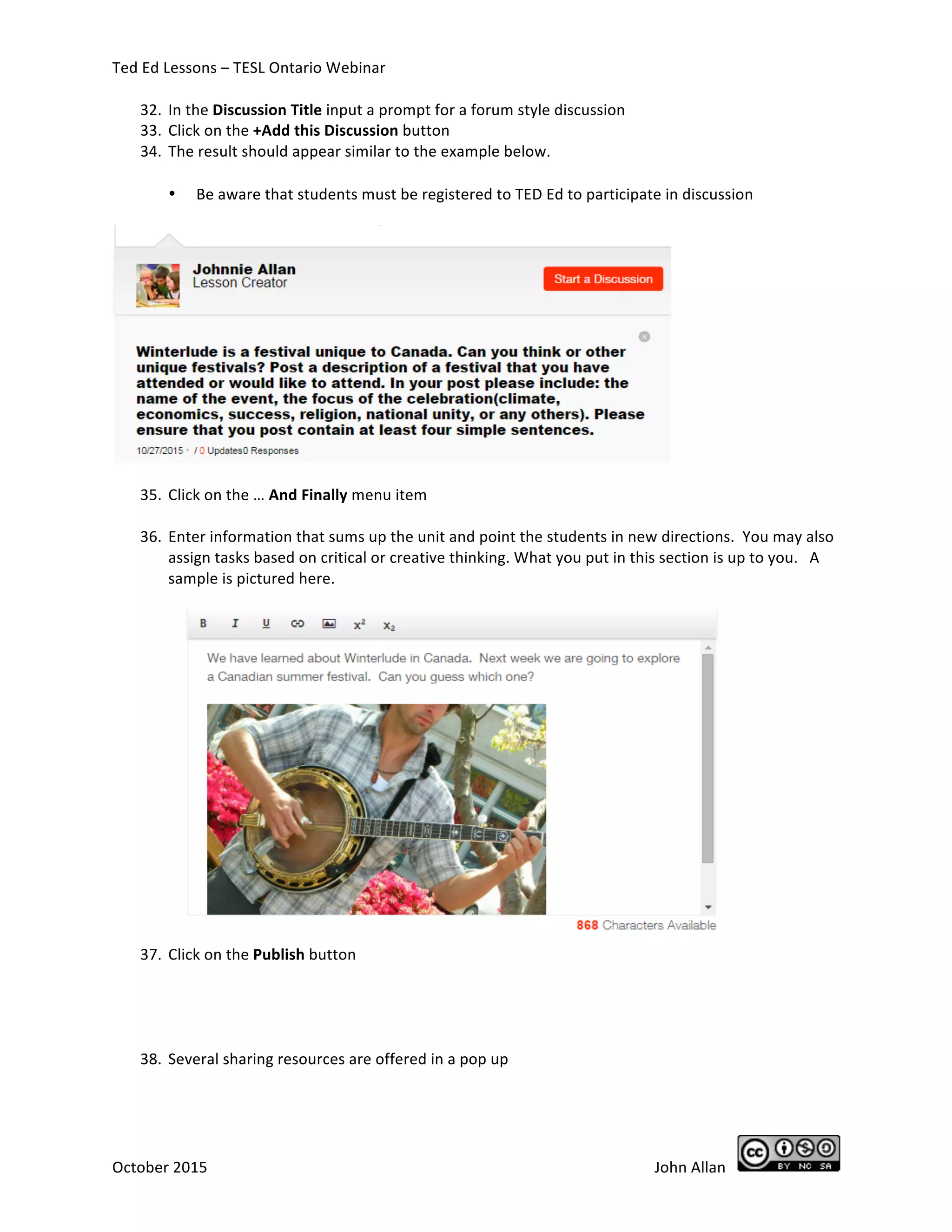 Creating a TED Ed Lesson | PDF