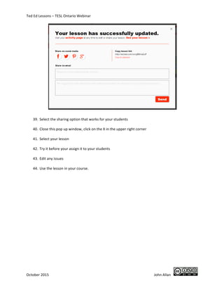 Creating a TED Ed Lesson | PDF