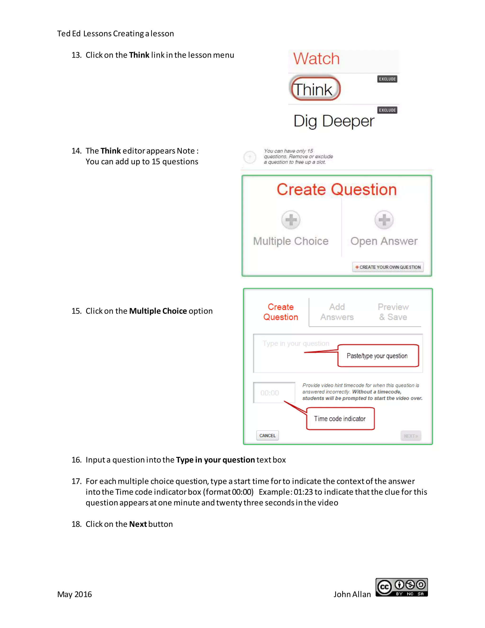 Creating a TED Ed lesson worksheet May 2017 | PDF | Internet for ...