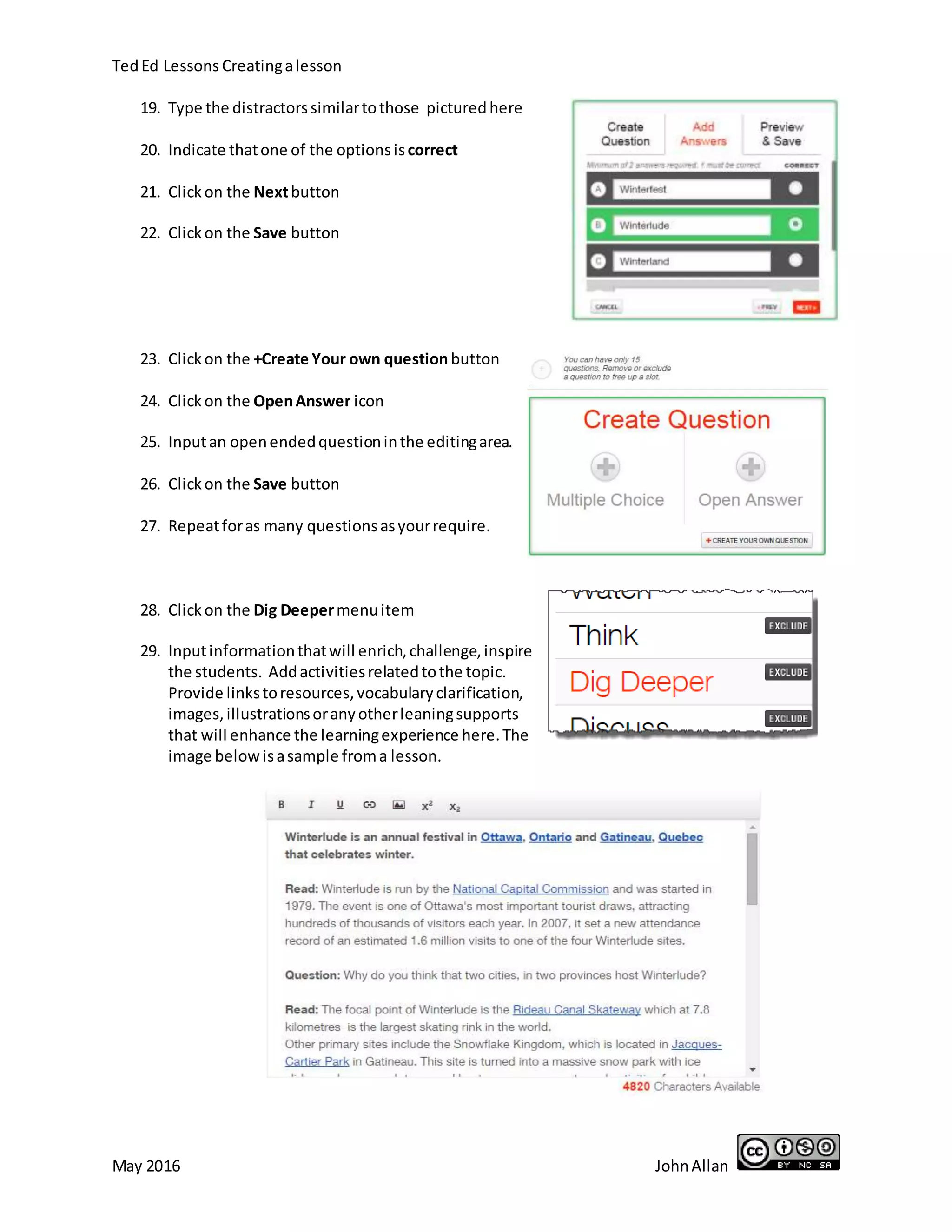 Creating a TED Ed lesson worksheet May 2017 | PDF