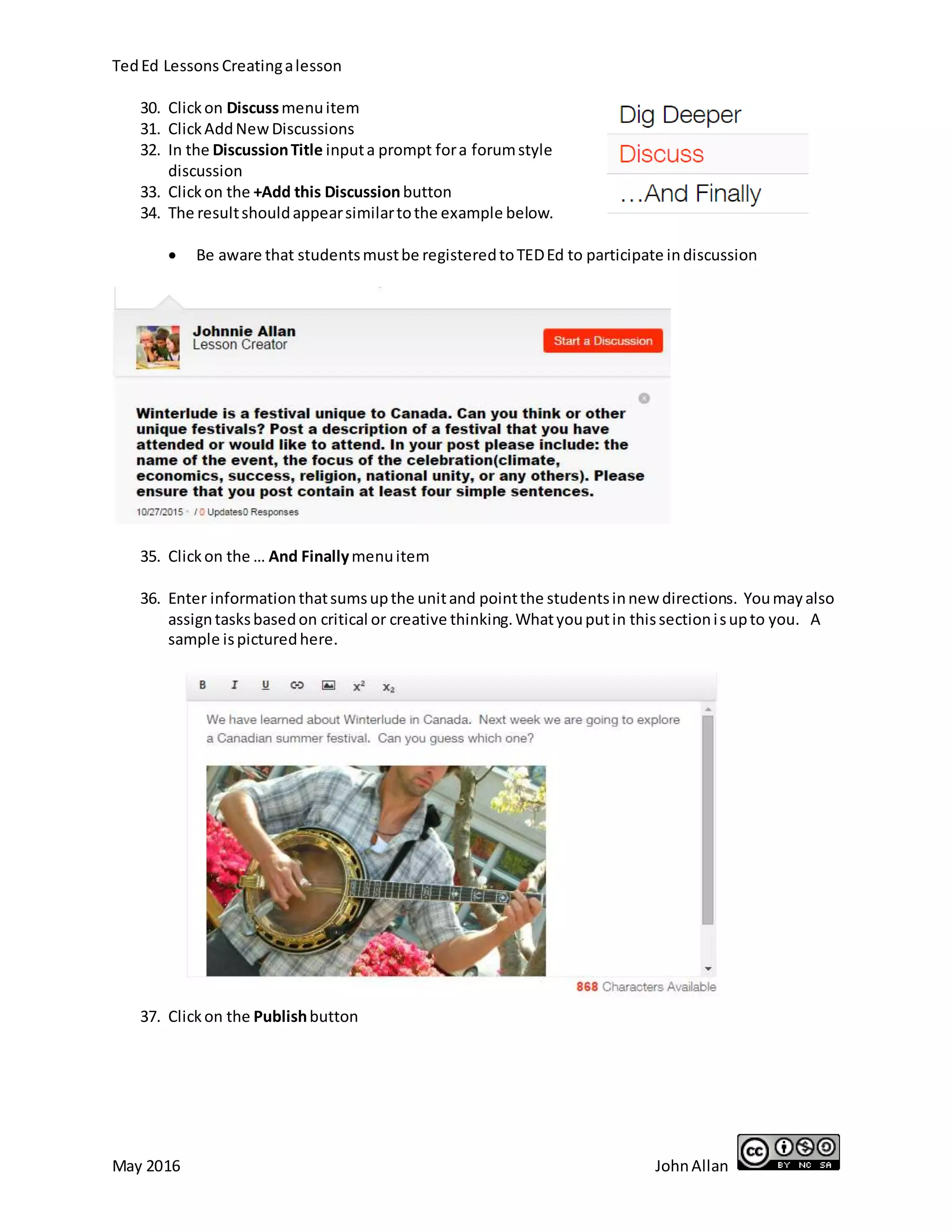 Creating a TED Ed lesson worksheet May 2017 | PDF