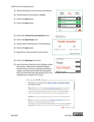 Creating a TED Ed lesson worksheet May 2017 | PDF | Internet for ...