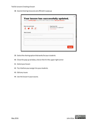 Creating a TED Ed lesson worksheet May 2017 | PDF