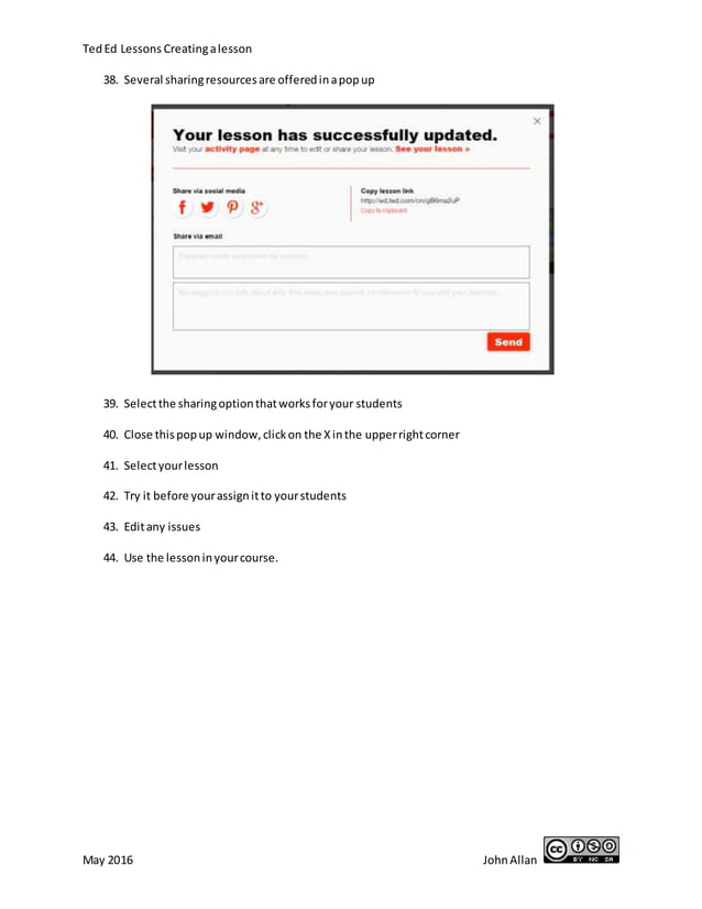 Creating a TED Ed lesson worksheet May 2017 | PDF | Internet for ...
