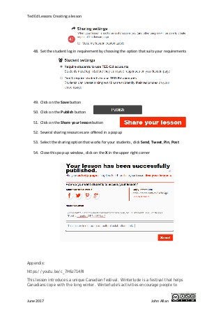Creating a TED Ed lesson worksheet May 2017 | PDF