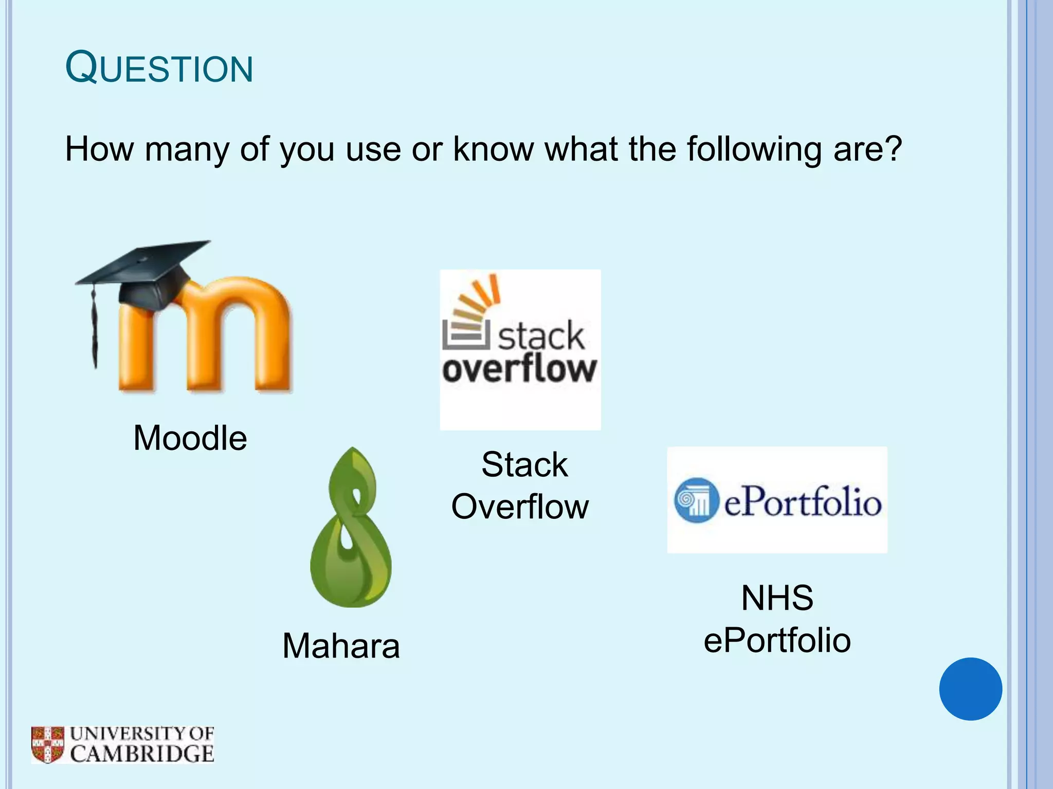 Electronic Practice Assessment: Creating a user community | PPTX